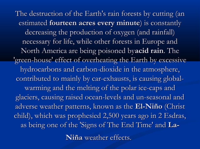 The ailing planet | PPT