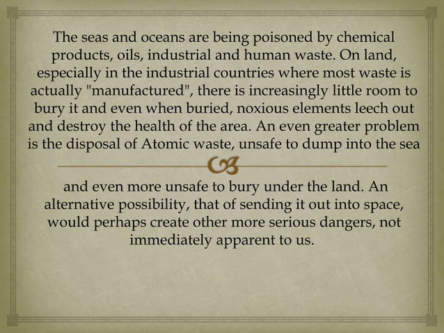 The ailing planet | PPTX | Environmental Services Industry | Industries