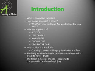 The AiM Of Corrective Exercise | PPTX