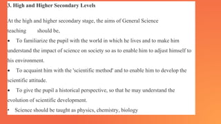 The aims and objectives of Teaching physical Science at different ...