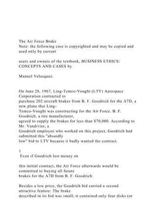 The Air Force Brake Note the following case is copyrighted .docx