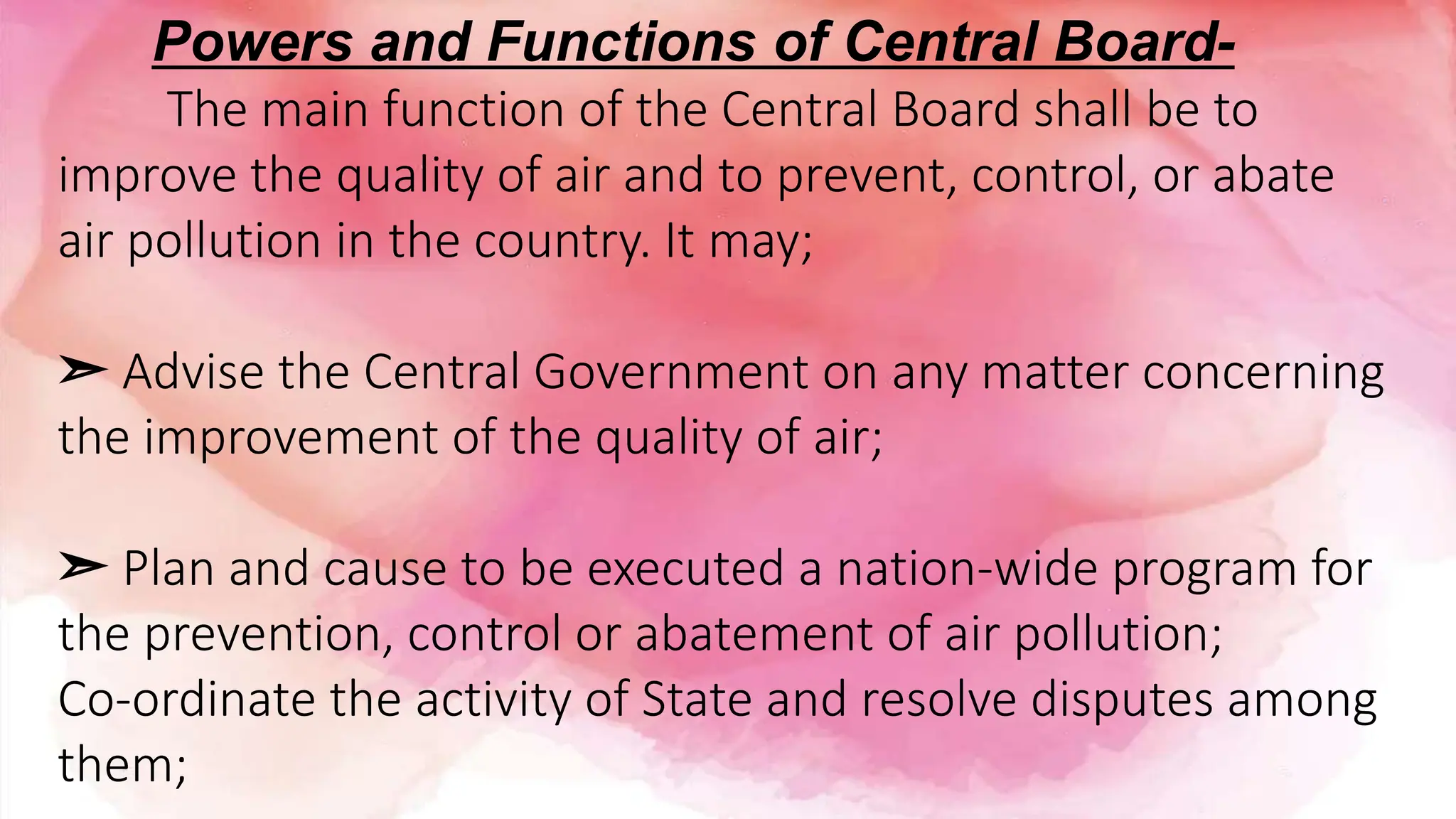 The Air prevention and control Act, 1981 | PPTX