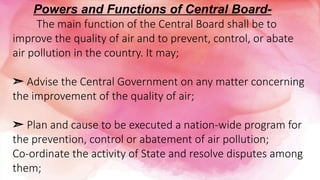 The Air prevention and control Act, 1981 | PPTX