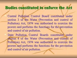 The Air (Prevention And Control Of Pollution | PPT