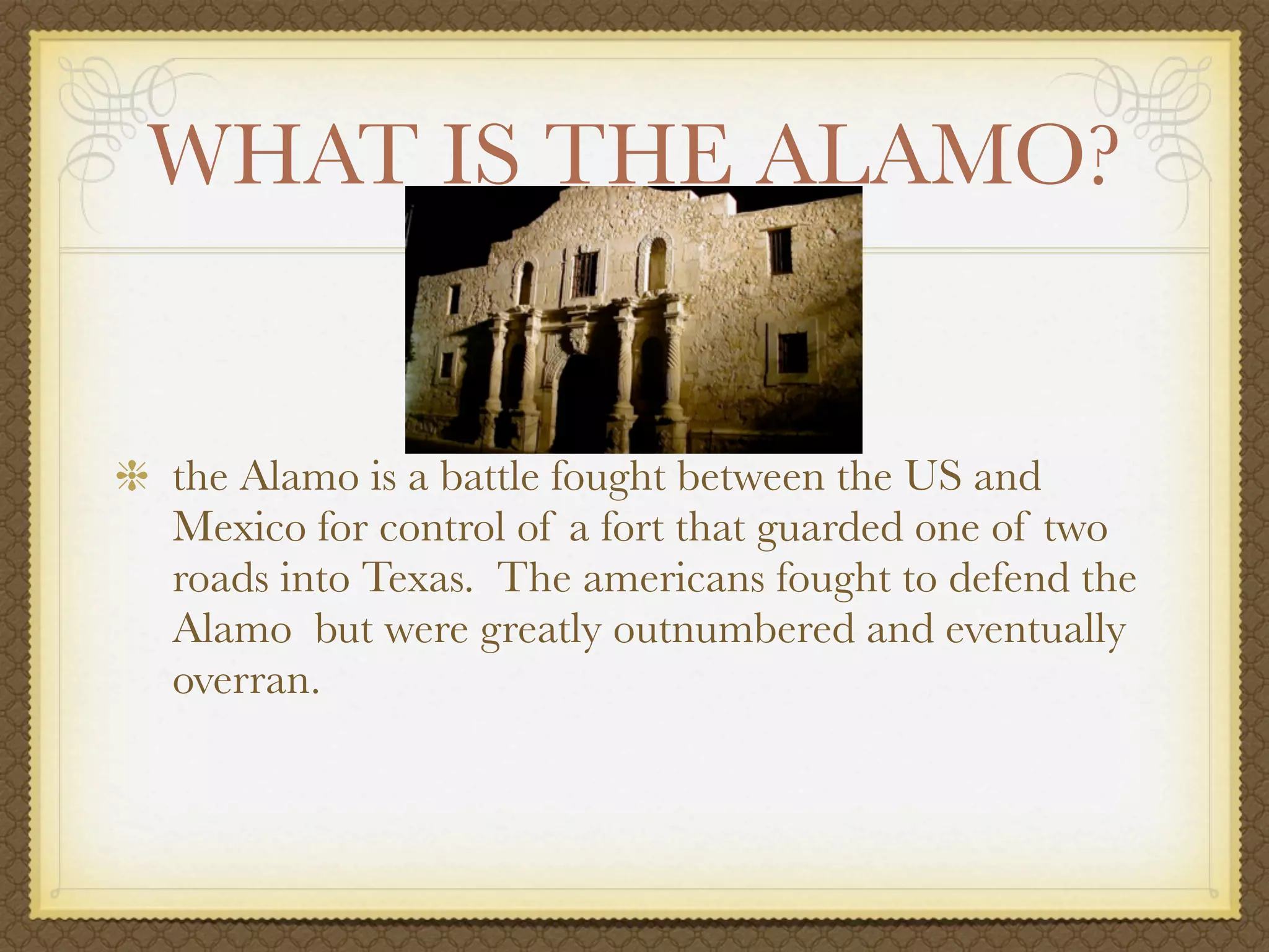 The alamo | KEY