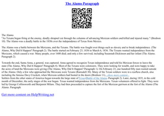 The Alamo Movie Analysis | PDF
