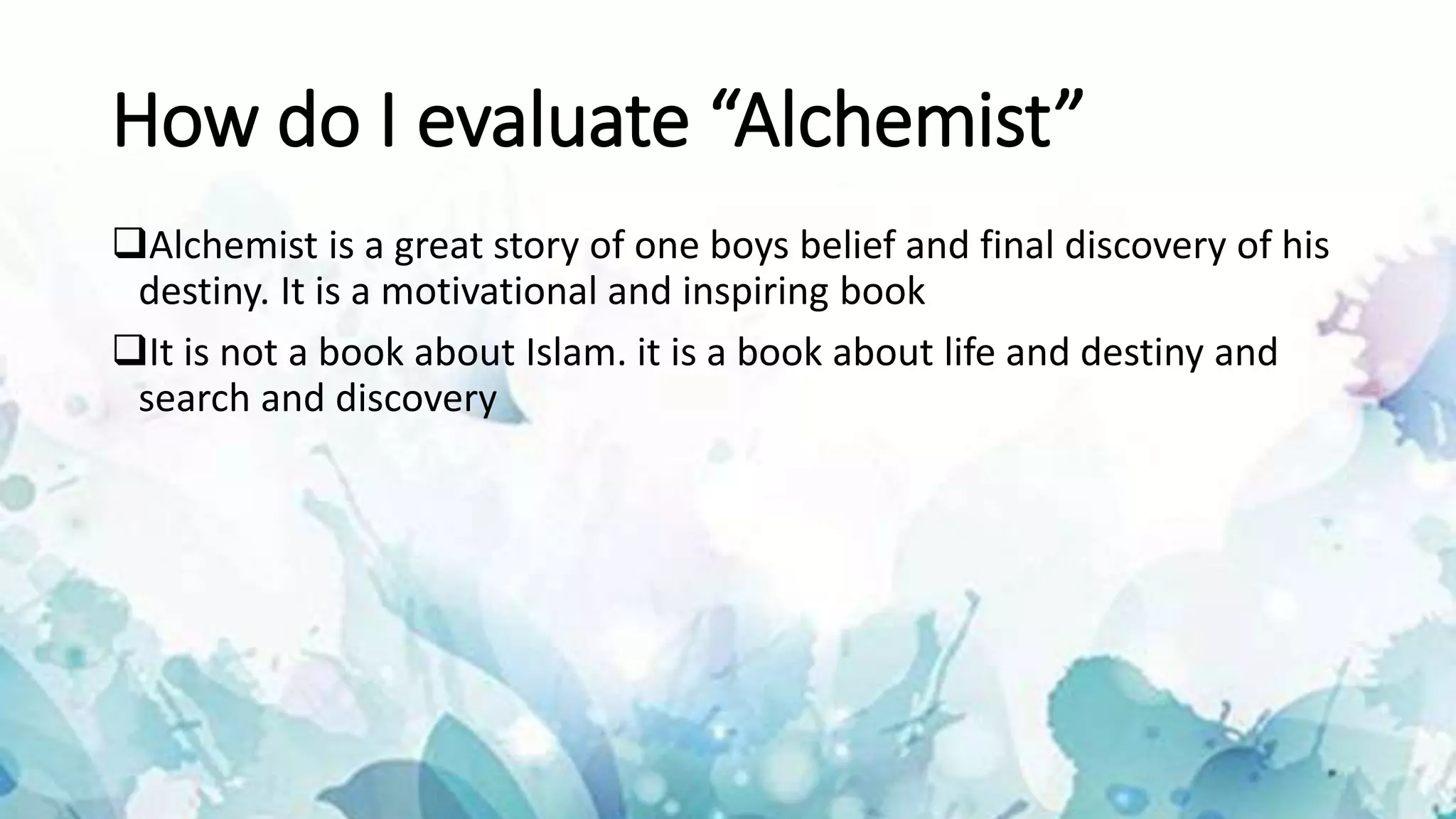 The alchemist.ppt