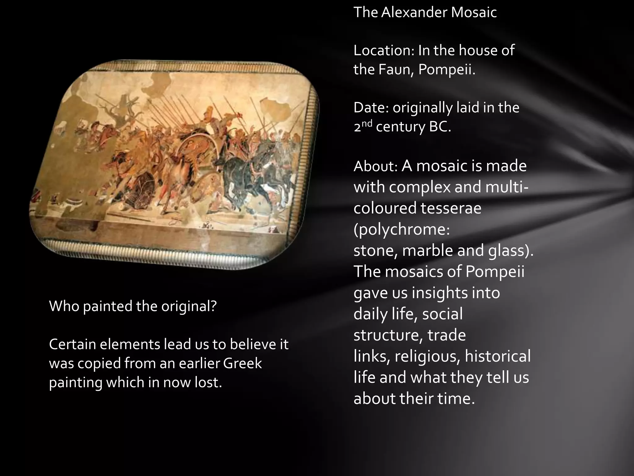 The Alexander mosaic | PPT | Free Download