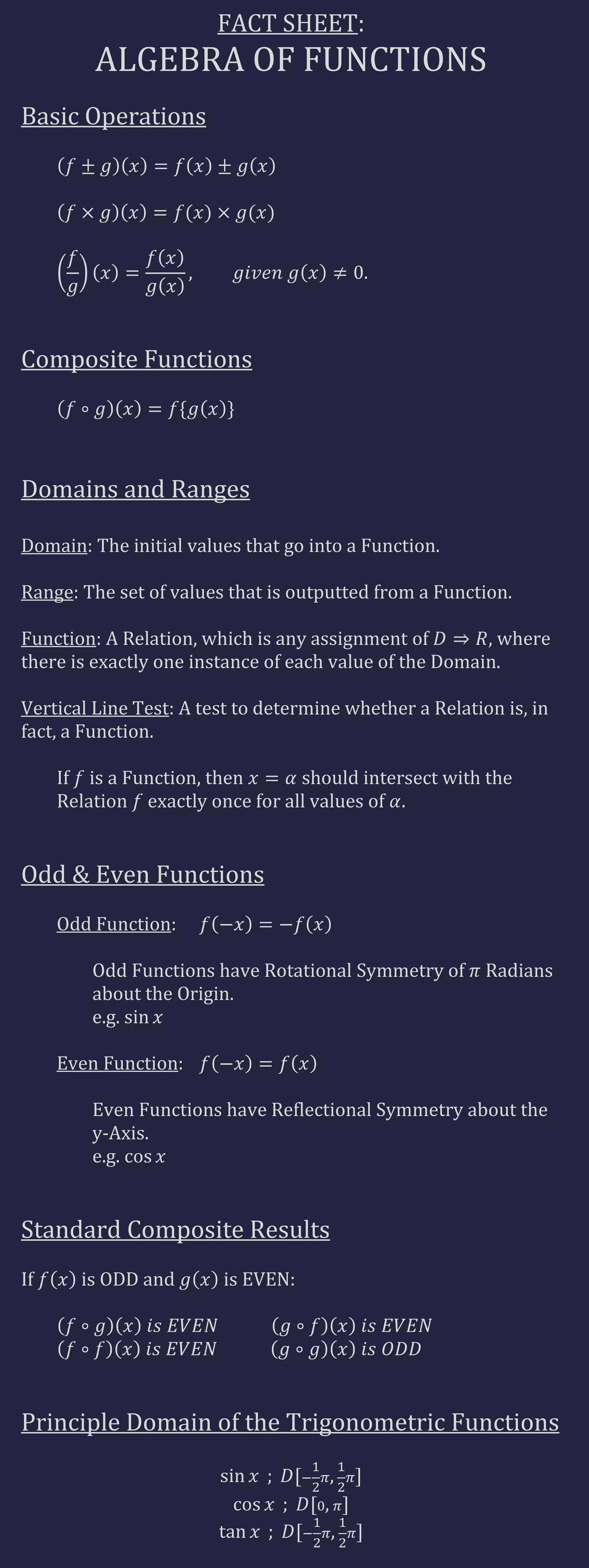 The Algebra of Functions | PDF