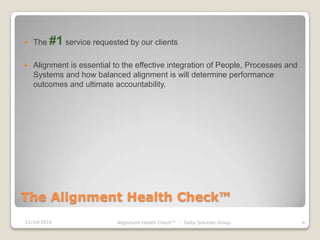 The Alignment Health Check™ Value Proposition (V.2) | PPSX | Business ...