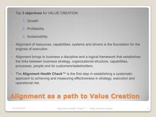 The Alignment Health Check™ Value Proposition (V.2) | PPSX | Business ...