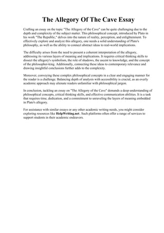 The Allegory Of The Cave Essay.pdf