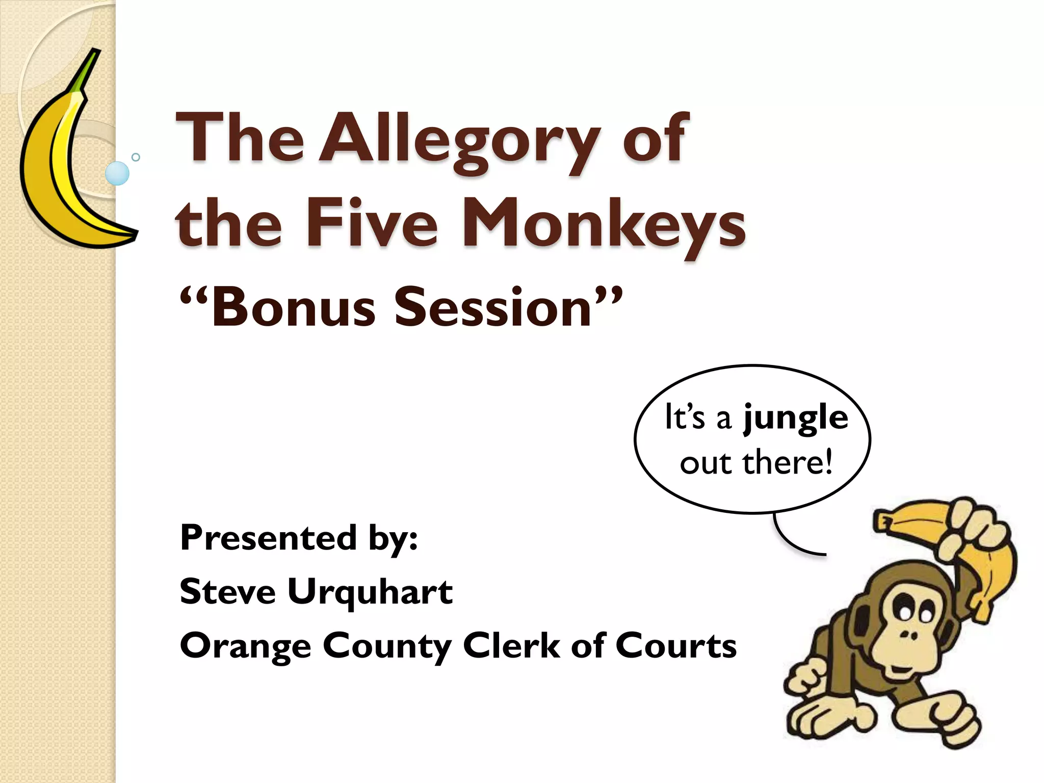The allegory of the five monkeys | PDF