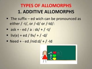 The allomorphs | PPTX