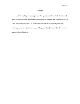 The Allstate Corporation Paper | DOC