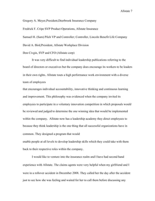 The Allstate Corporation Paper | DOC