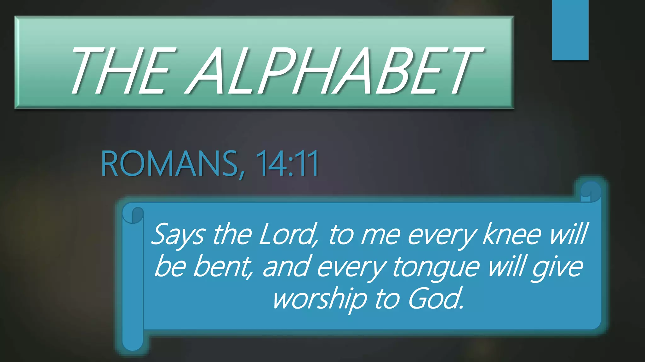 The alphabet a esasy and interactive way to learn | PPTX