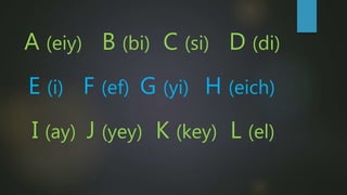 The alphabet a esasy and interactive way to learn | PPTX
