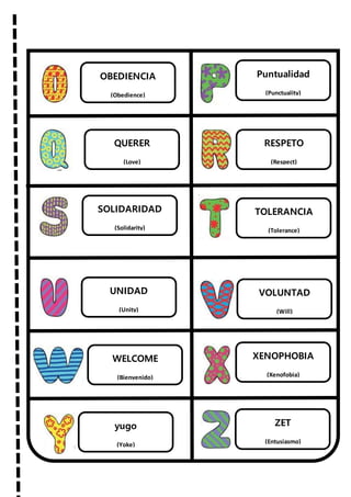 The alphabet ficha de aplicación | DOCX