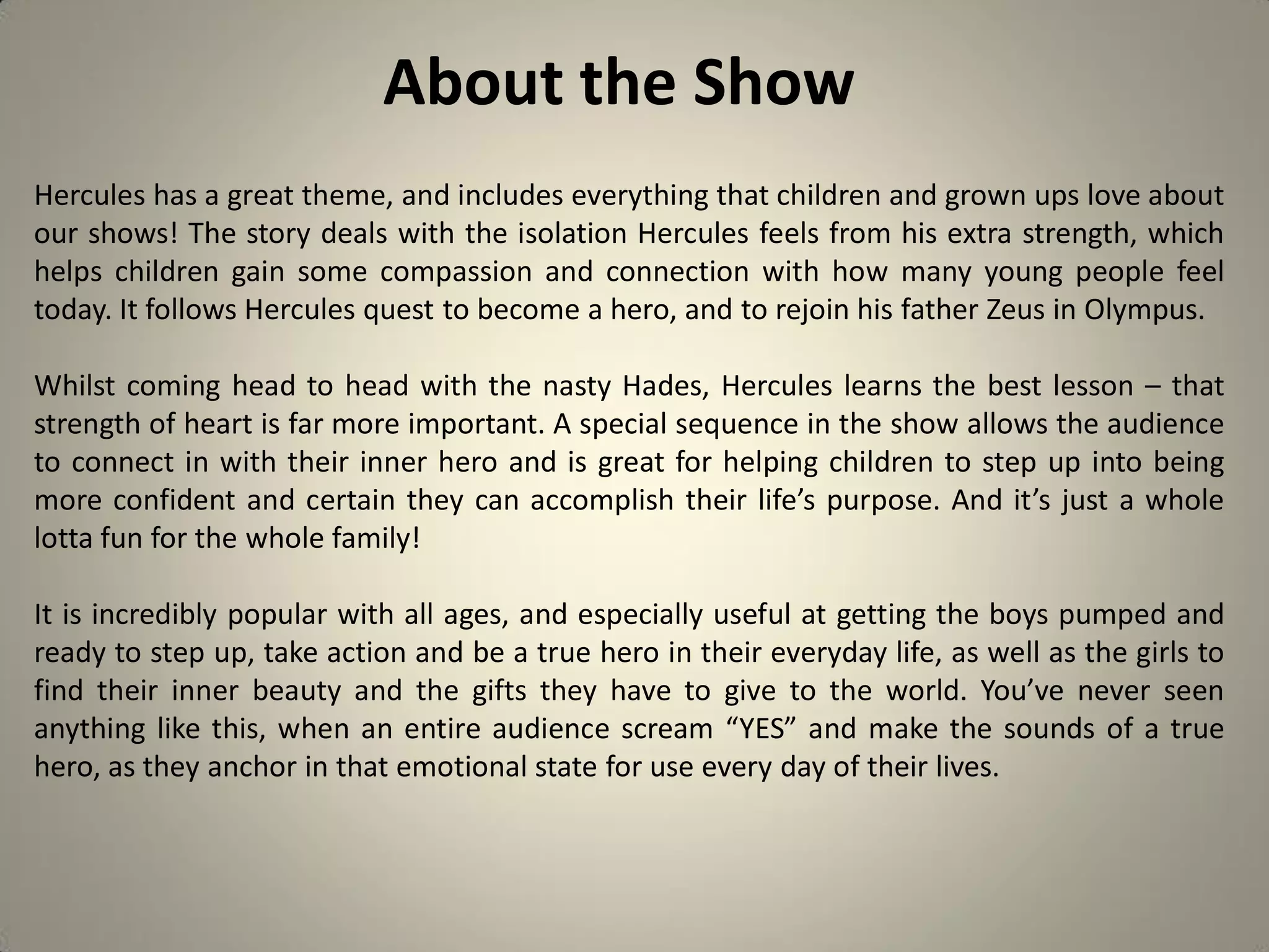 The Alpha Show of Hercules | PPT