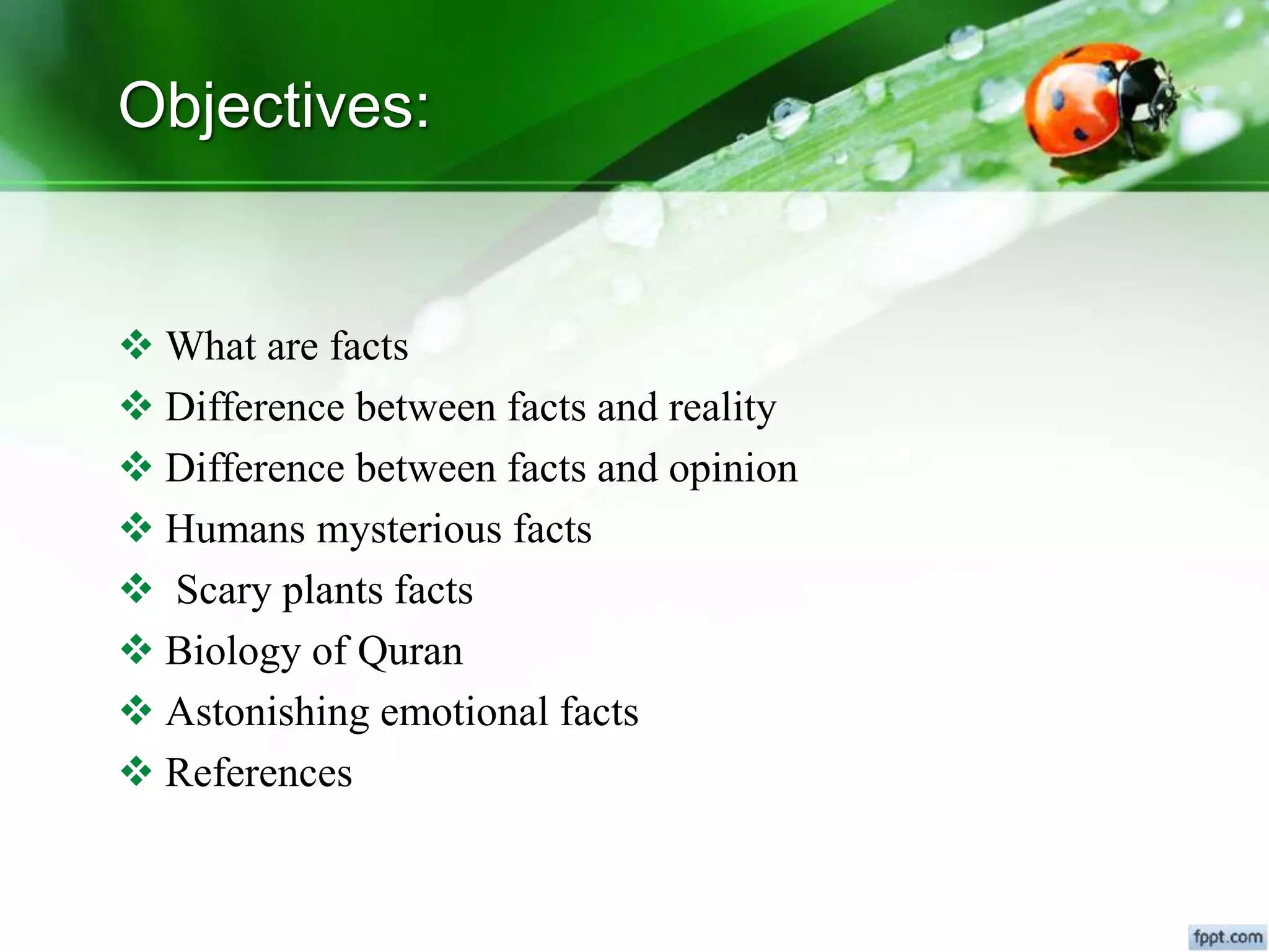 The amazing biological facts | PPTX