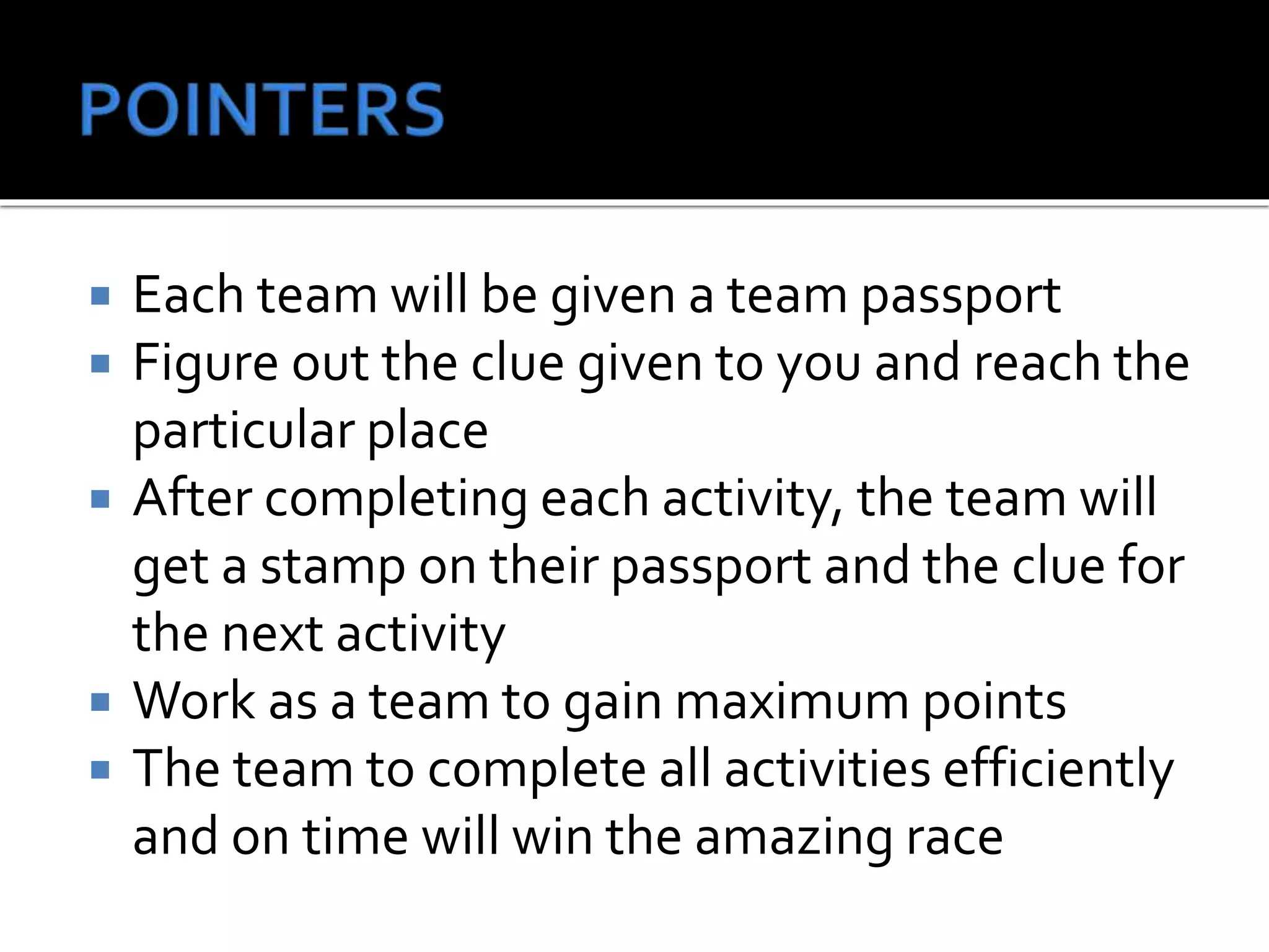 The amazing race | PPTX