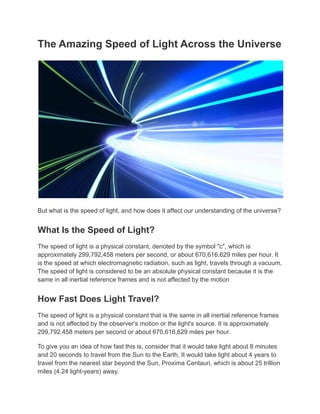 The Amazing Speed of Light Across the Universe.pdf
