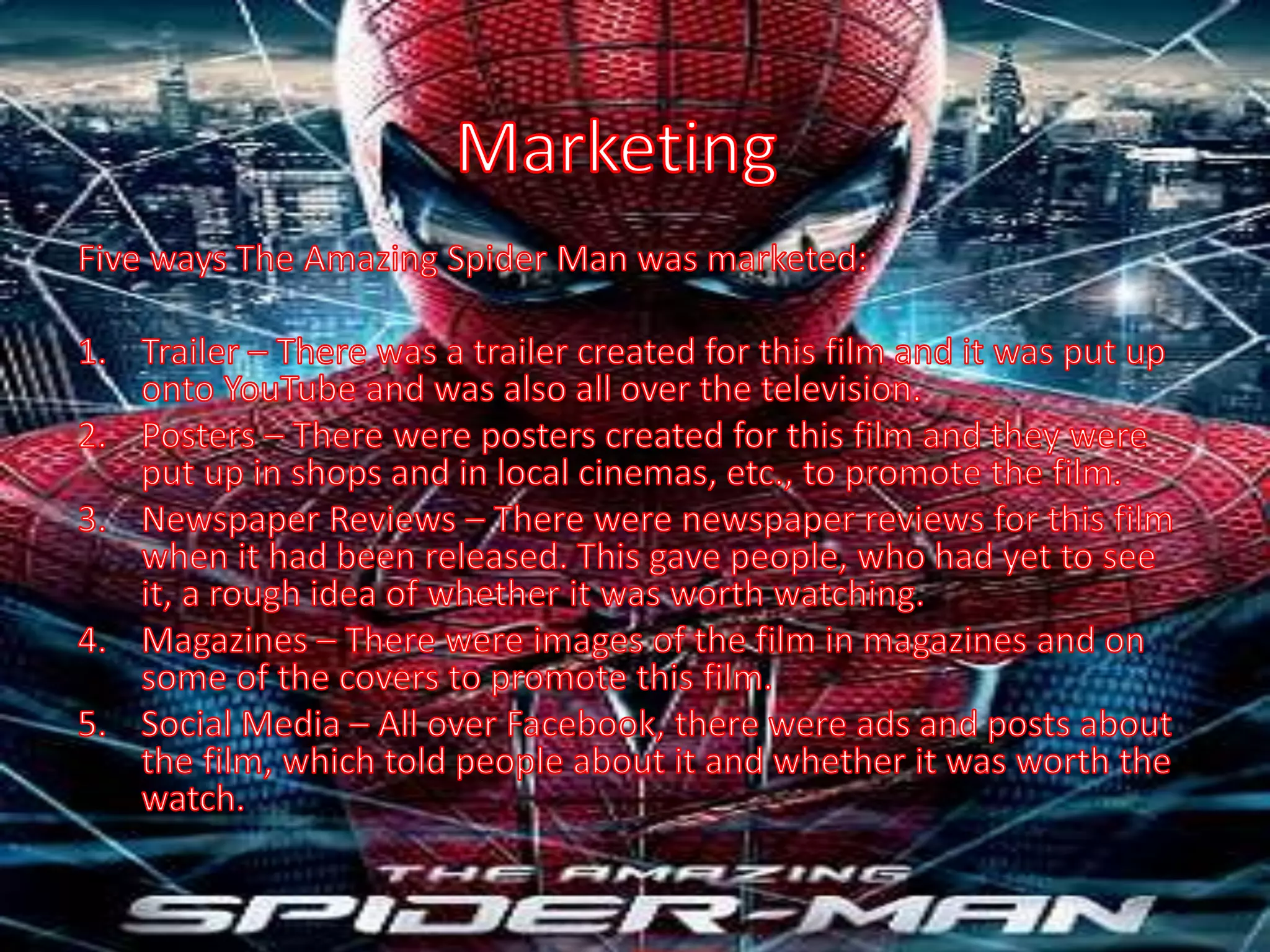 The amazing spider man powerpoint | PPTX