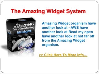 The amazing widget system | PDF