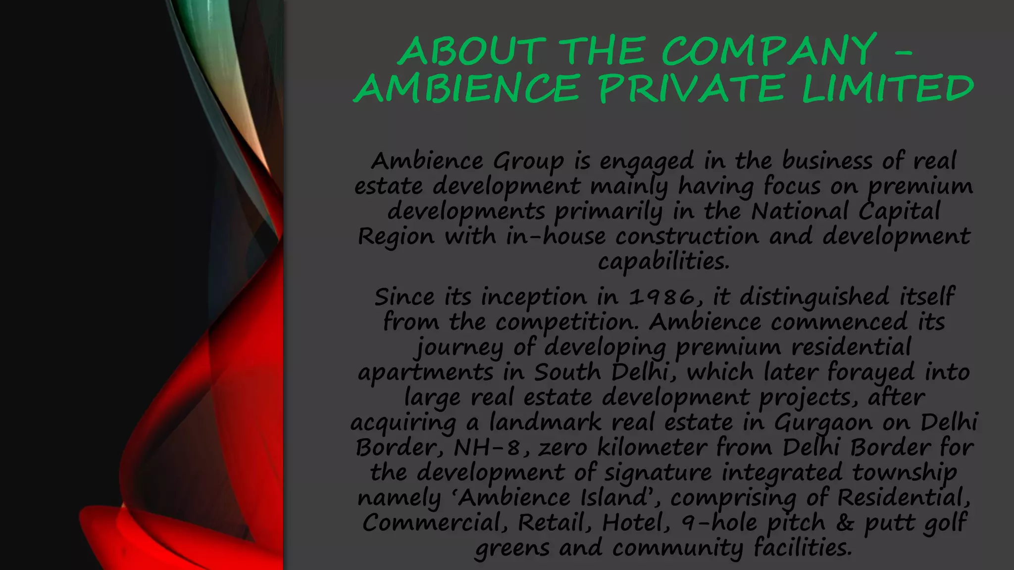 The ambience mall, vasant kunj | PPTX