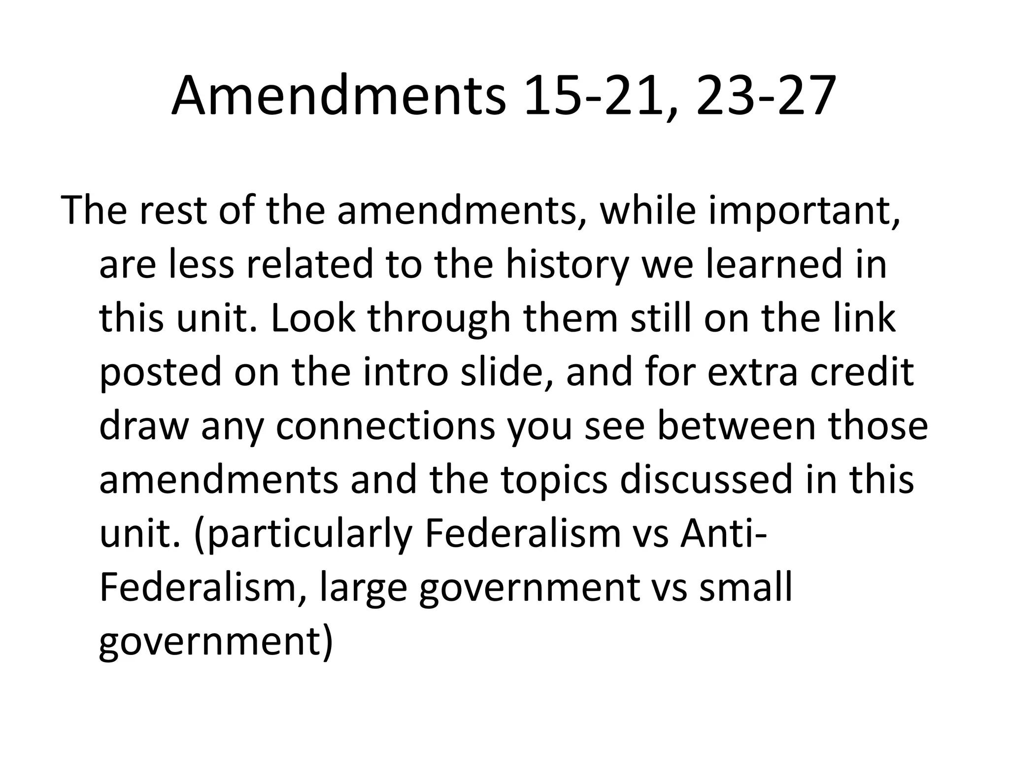 The amendments to the united states constitution | PPTX