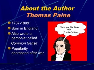 The american crisis number 1 (language arts) | PPT