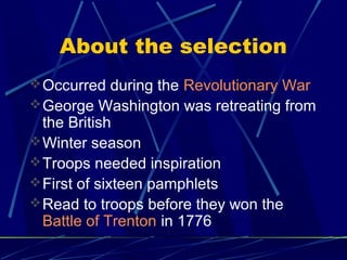 The american crisis number 1 (language arts) | PPT