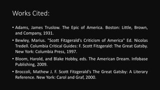 The American Dream and Role of Women In 'The Great Gatsby'.pptx