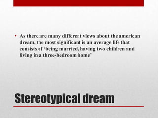 The American Dream | PPTX