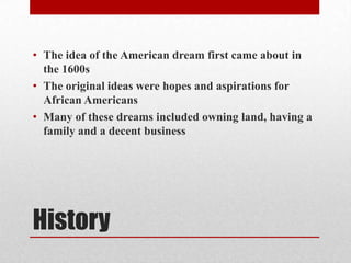 The American Dream | PPTX