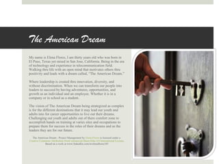 The American Dream | PPT