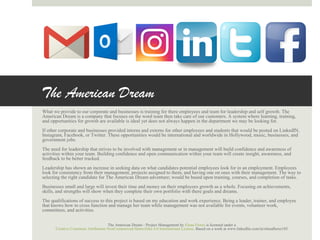 The American Dream | PPT