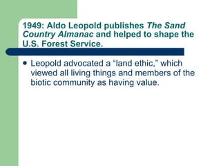 The american environmental movement | PPT