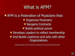 AFM project for Welenc | PPT | World/International Music | Music