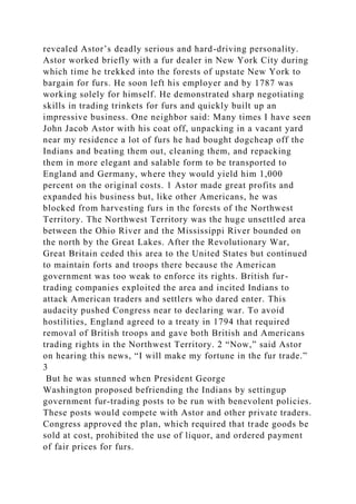 The American Fur Company The American Fur Company was a relentle.docx