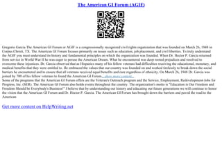 The American GI Forum (AGIF) | PPT