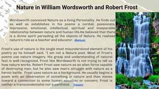Comparative study of Robert Frost and William Wordsworth | PDF