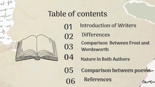 Comparative study of Robert Frost and William Wordsworth | PDF