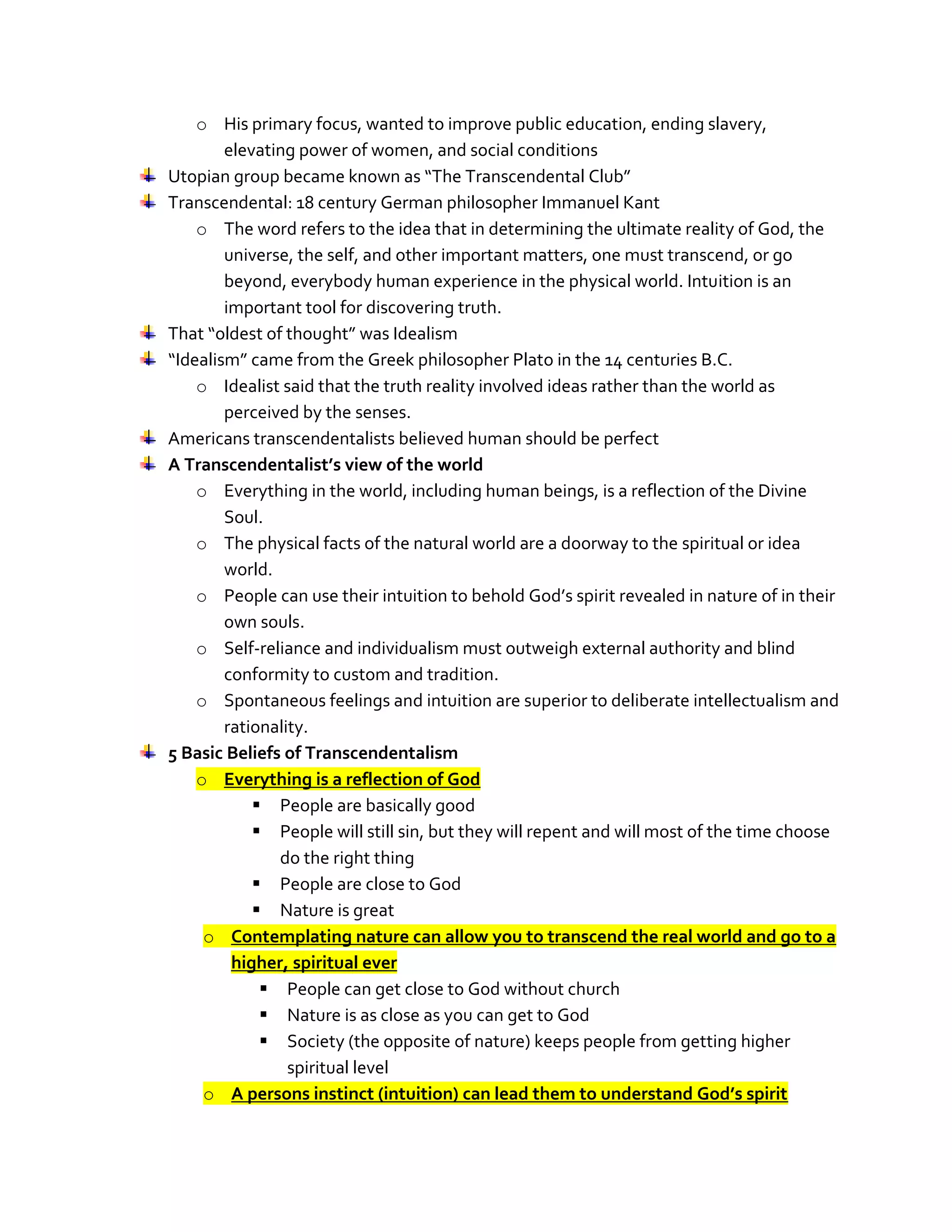 The american renaissance (notes) | DOCX