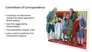 Events leading to American Revolution8th | PPT