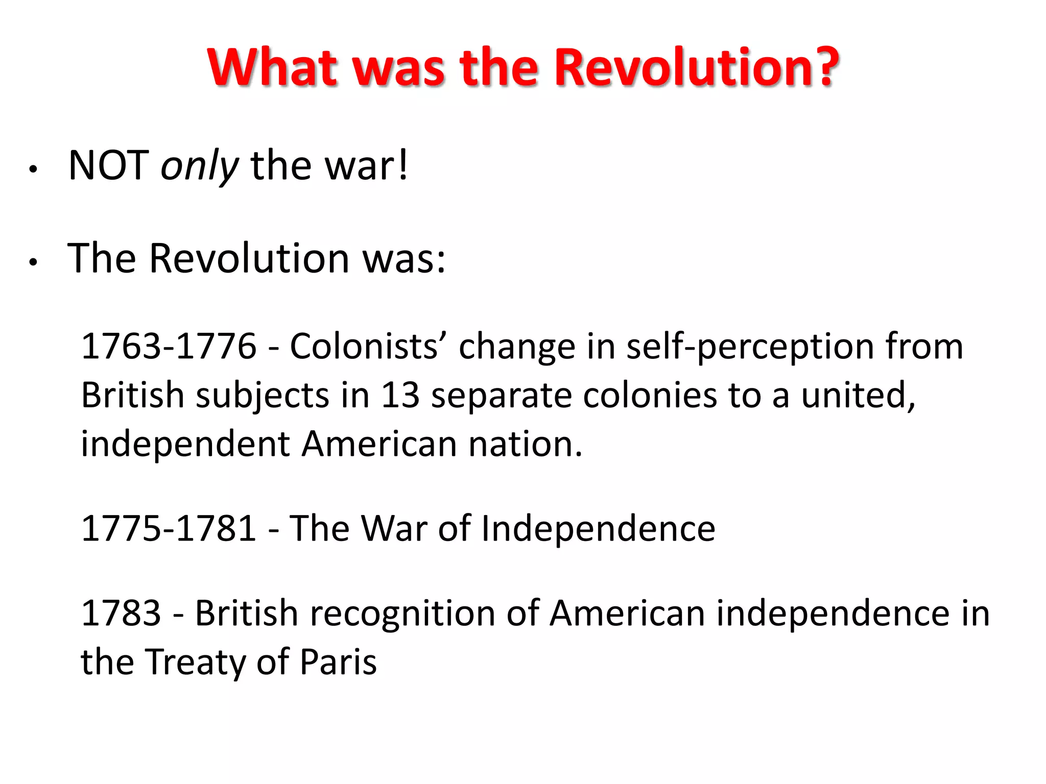 The american revolution | PPTX