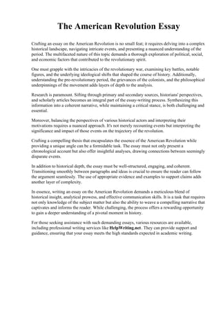 The American Revolution Essay.pdf