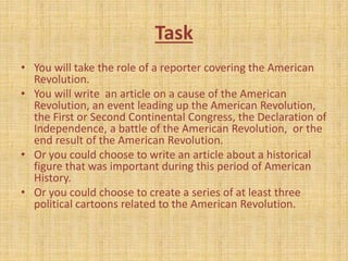 The american revolution web quest | PPTX