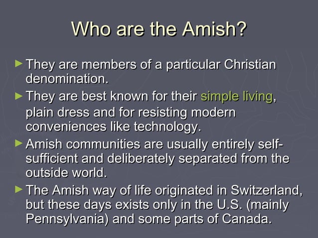 The amish | PPT
